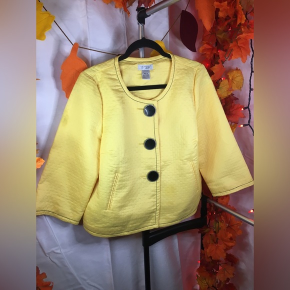 Kim Rogers | Jackets & Coats | Kim Rogers Signature Womens Lemon Yellow ...